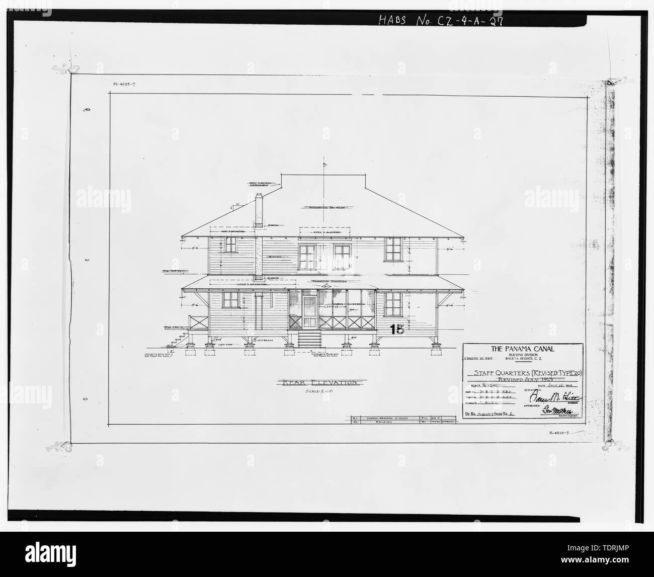 Photographic copy of architectural drawing (original drawing located at ...