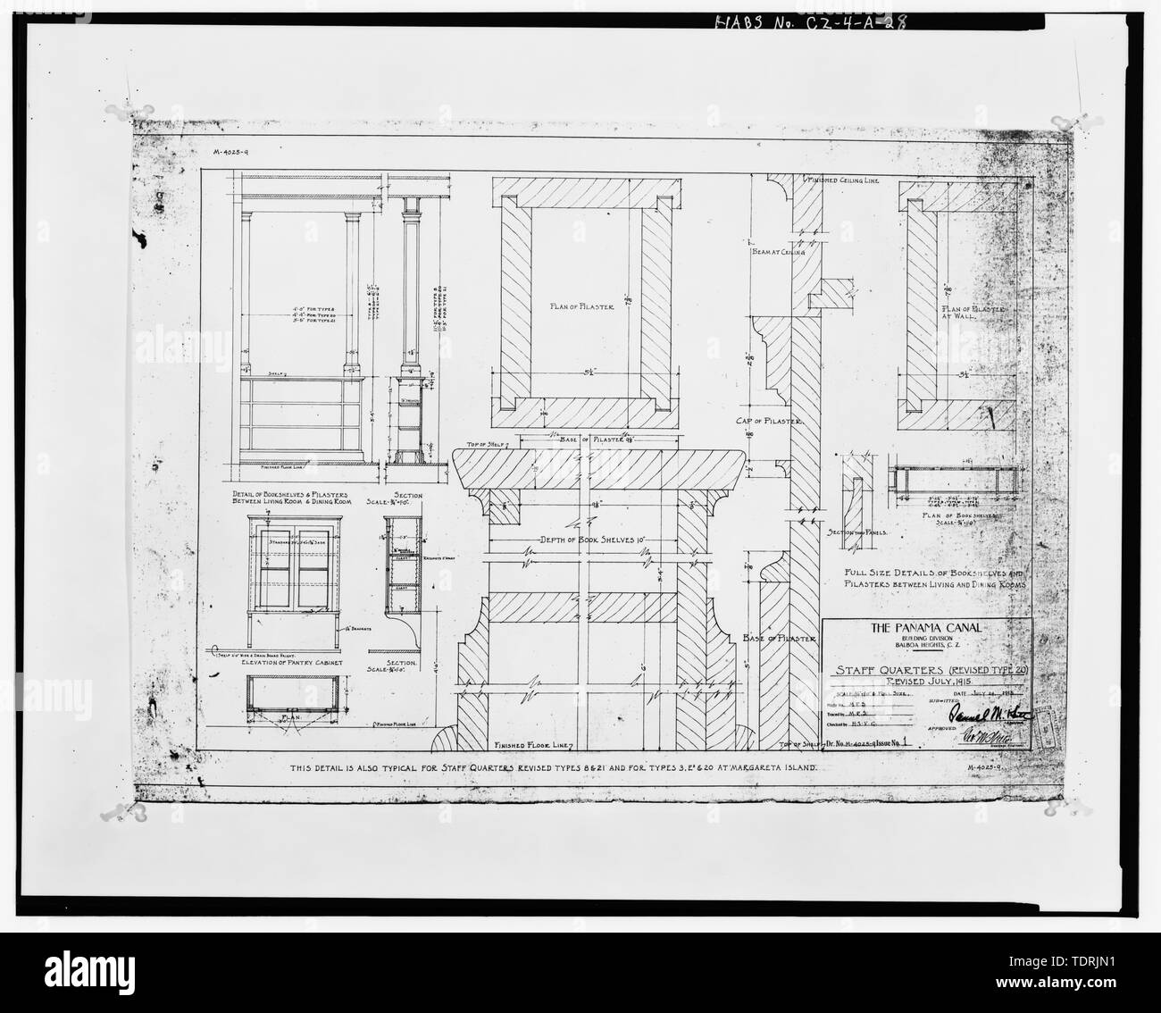 Photographic copy of architectural drawing (original drawing located at ...