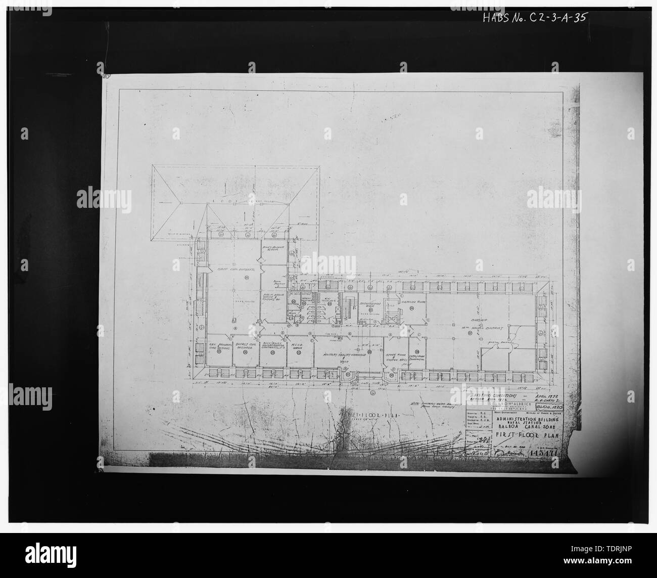 Photographic copy of architectural drawing (original drawing located at ...