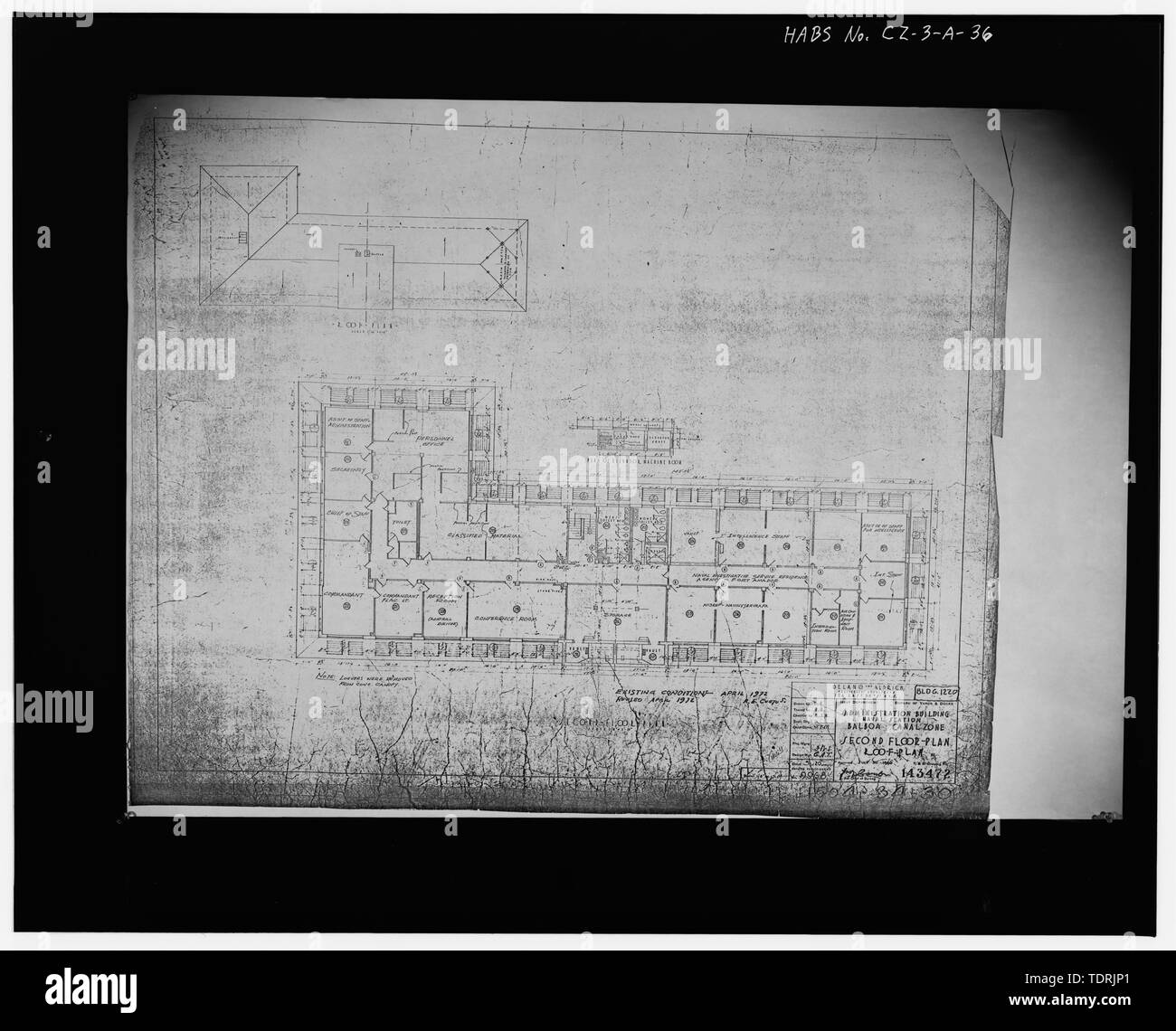 Photographic copy of architectural drawing (original drawing located at ...