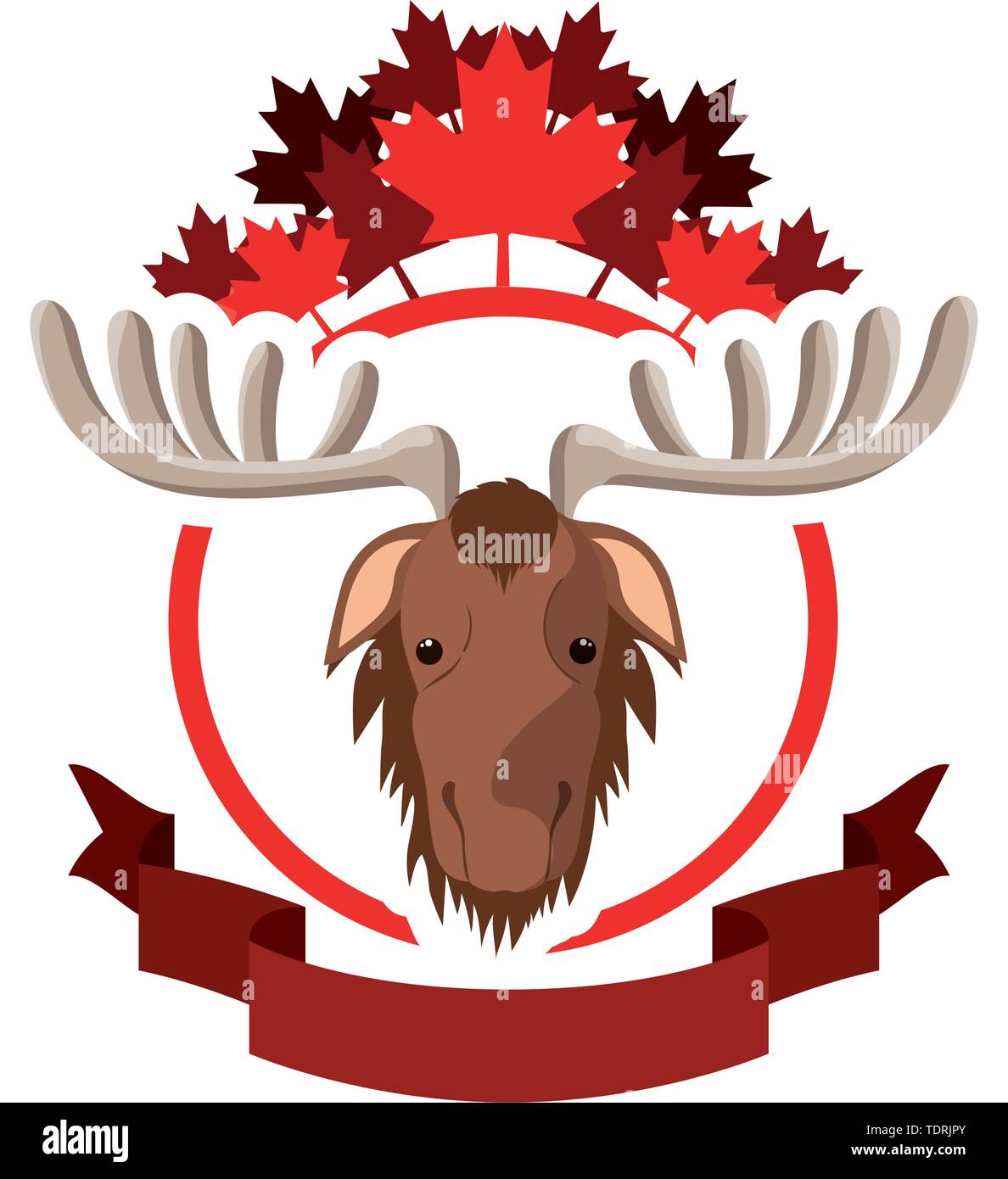 Moose forest animal of canada design Stock Vector Image & Art - Alamy
