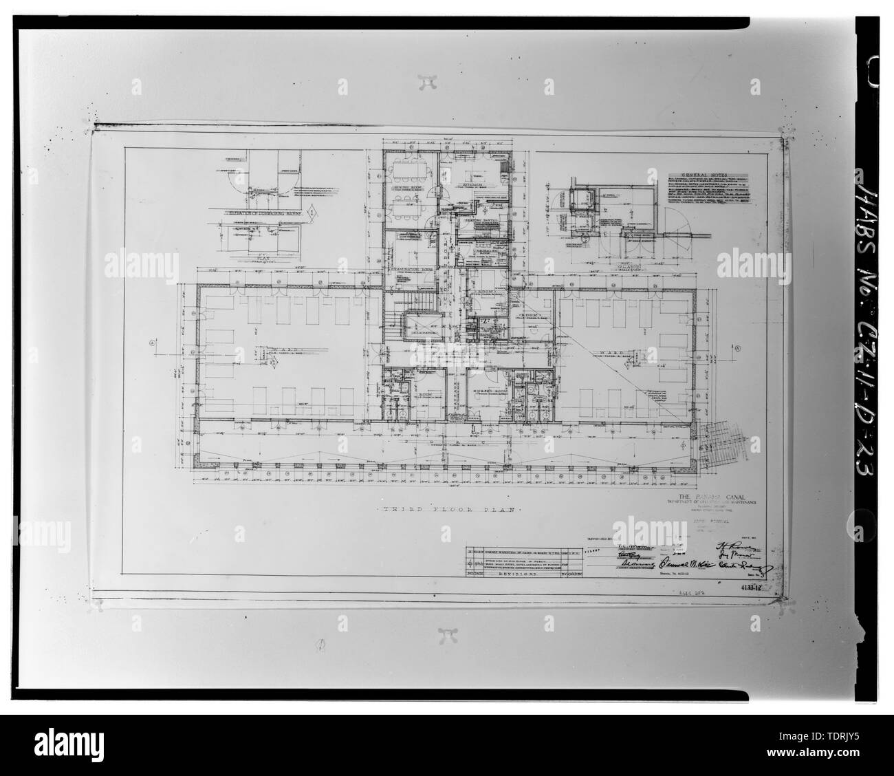 Photographic copy of architectural drawing no. 4133-12 dated 1917 on ...