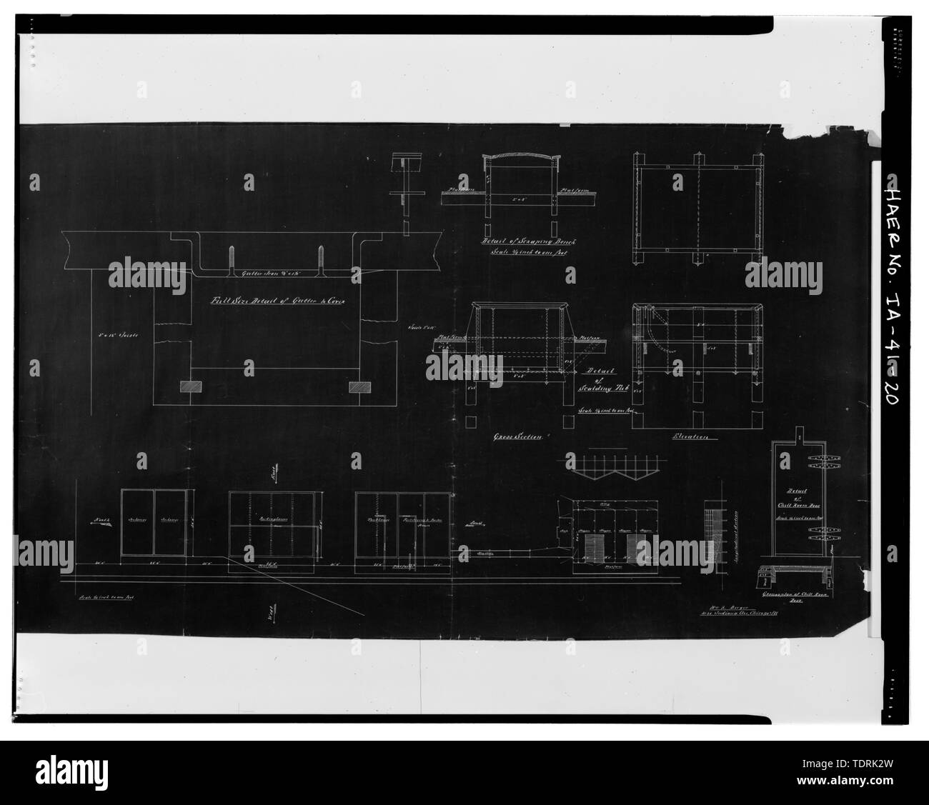 Photographic copy of blueprint dated 1891; William R. Berger, Chicago ...