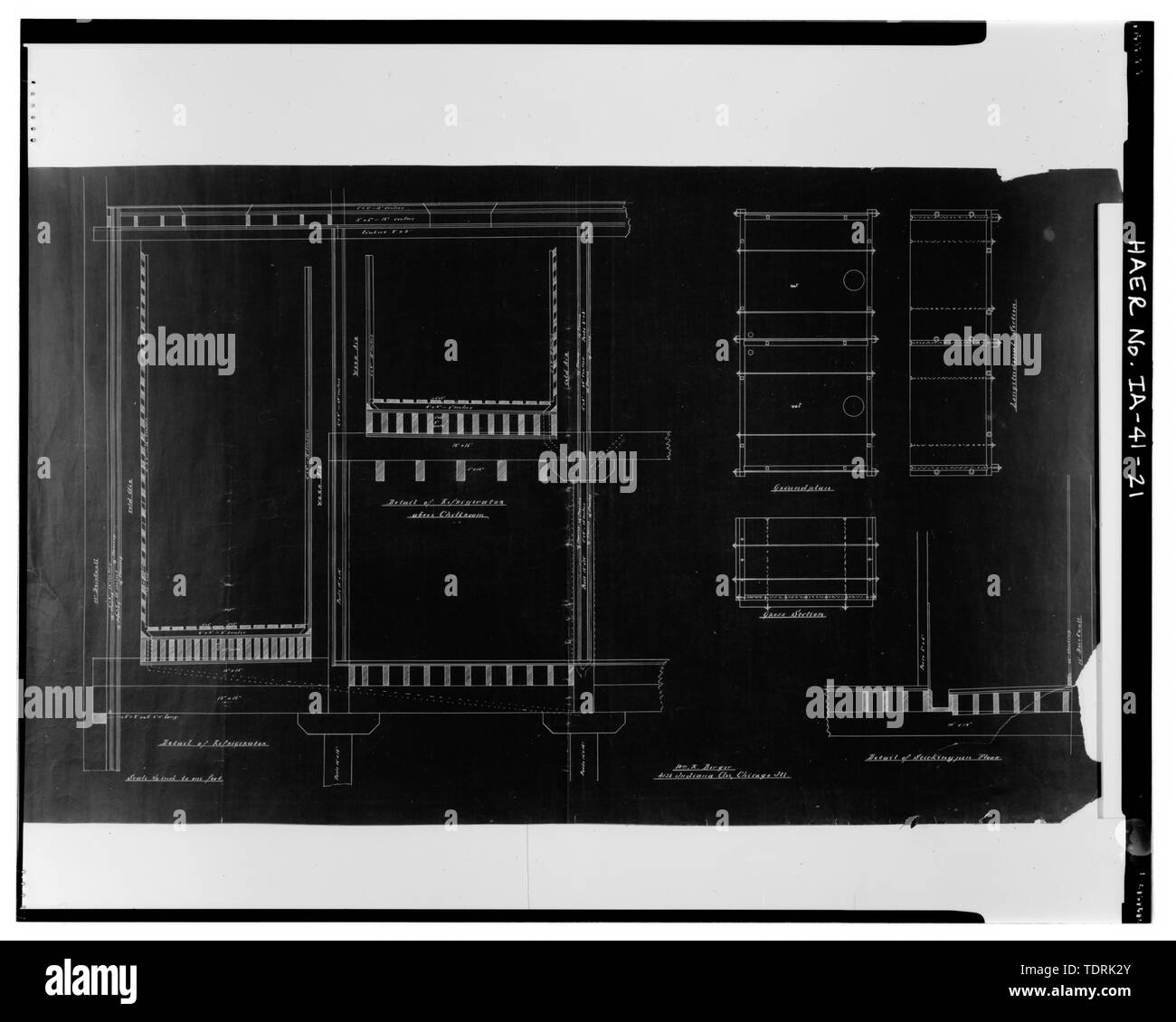 Photographic copy of blueprint dated 1891; William R. Berger, Chicago ...