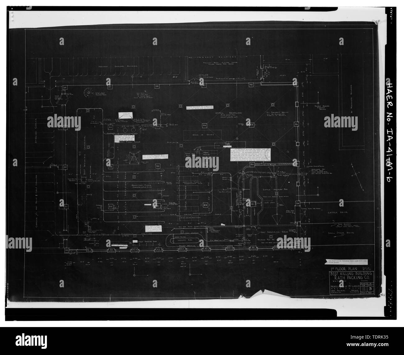 Photographic copy of blueprint dated 1929; Henschien and McLaren ...