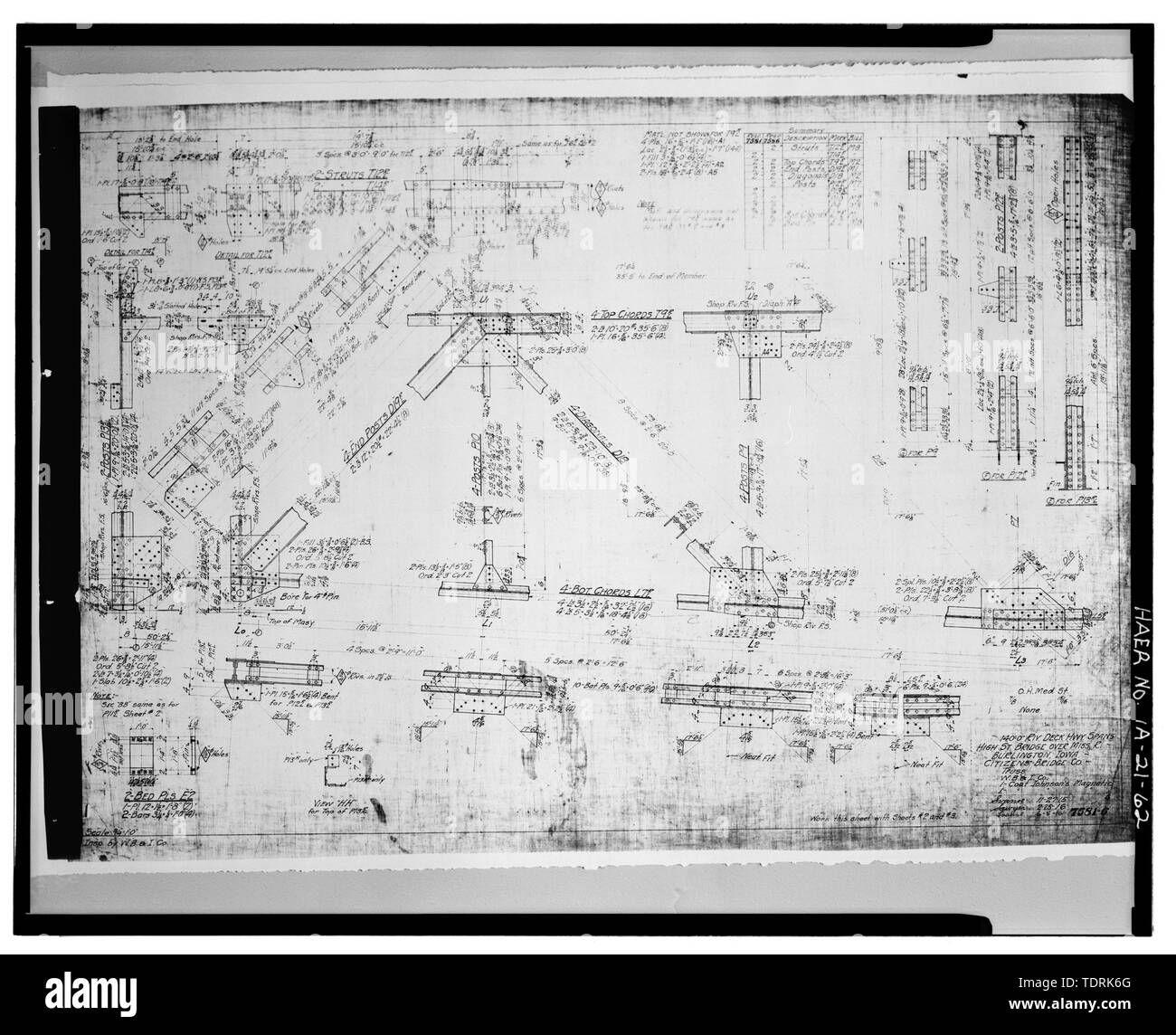 Photographic copy of construction drawing (27 November 1915; original ...