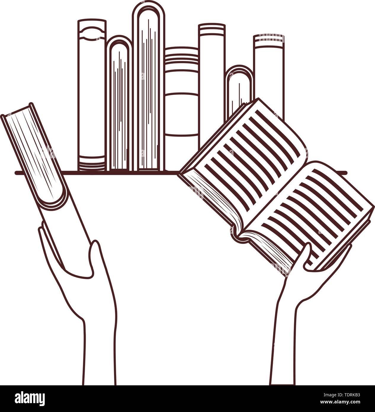 Group of books and banner pennant design Stock Vector Image & Art - Alamy