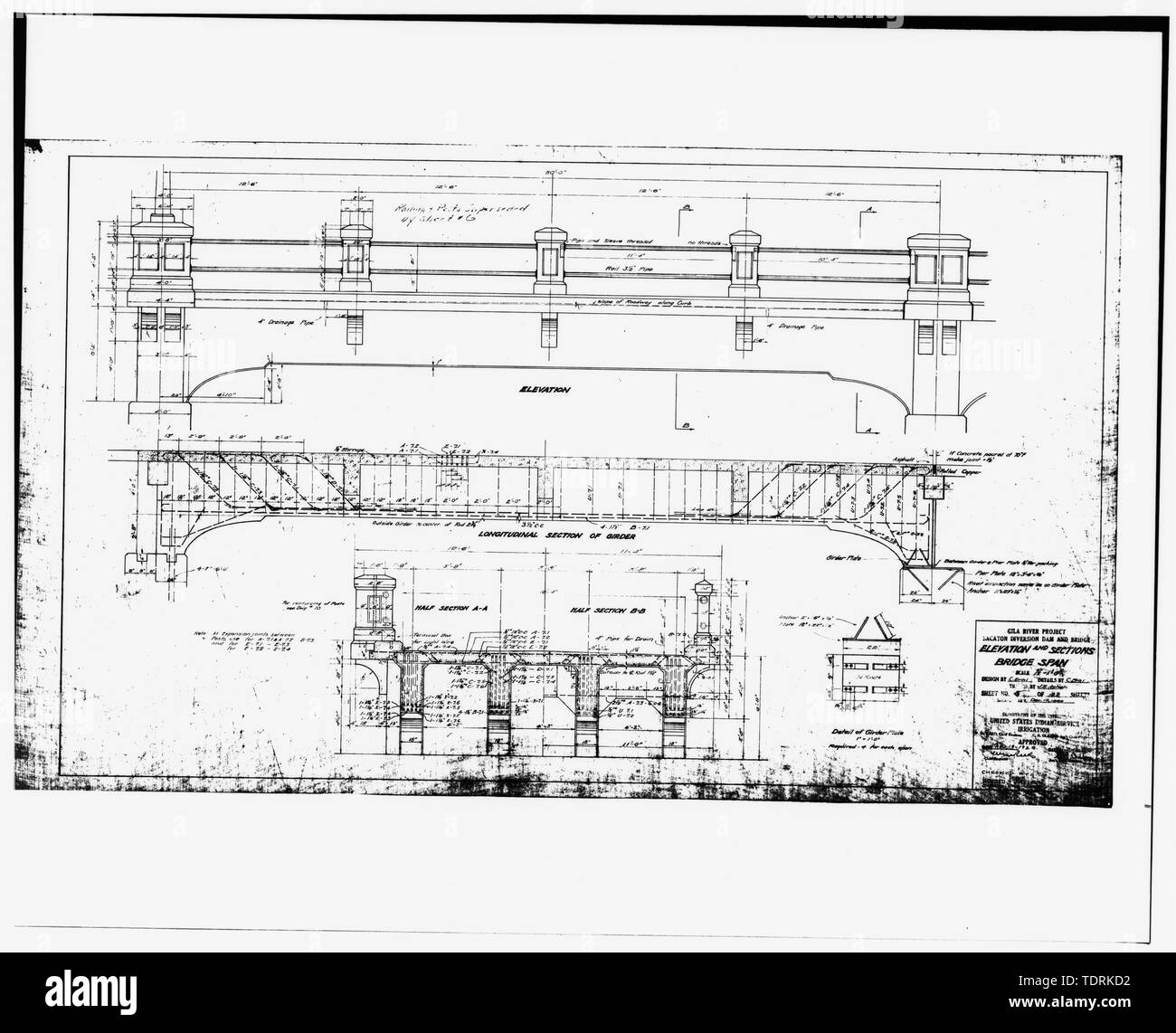 Civil Engineering Blueprints Bridge
