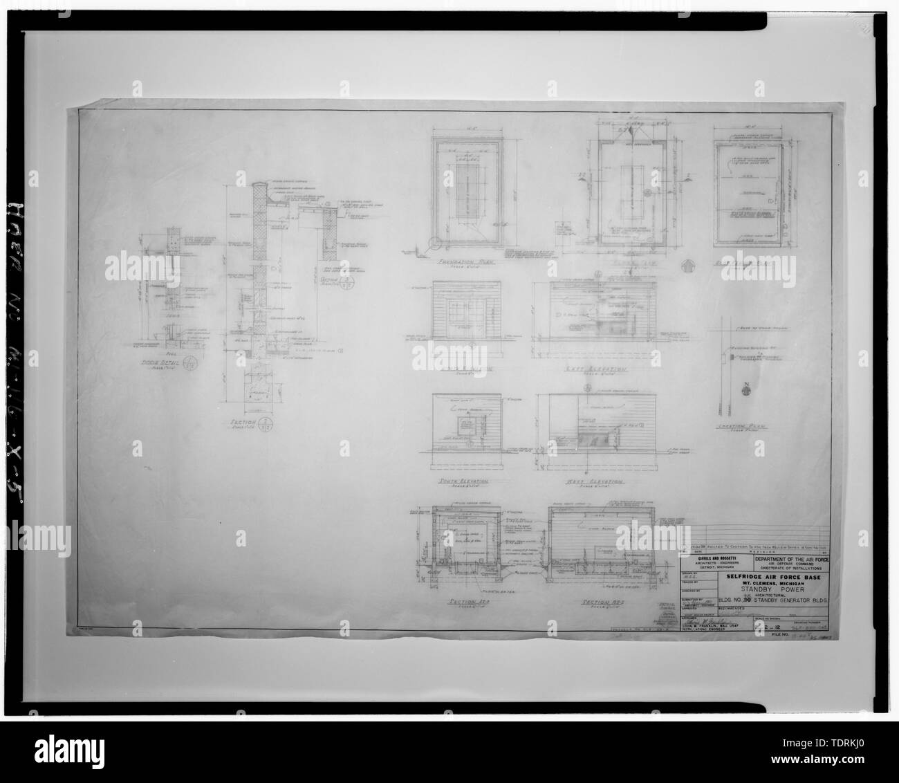 Photographic copy of construction drawing, dated October 29, 1958 ...