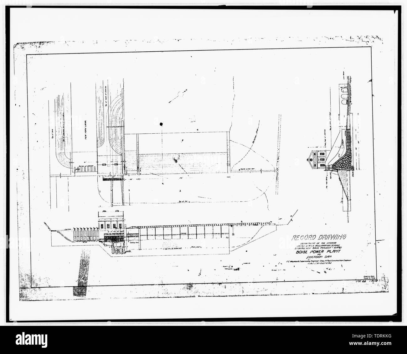 Photographic copy of construction drawings, U.S. Reclamation Service, 2 ...