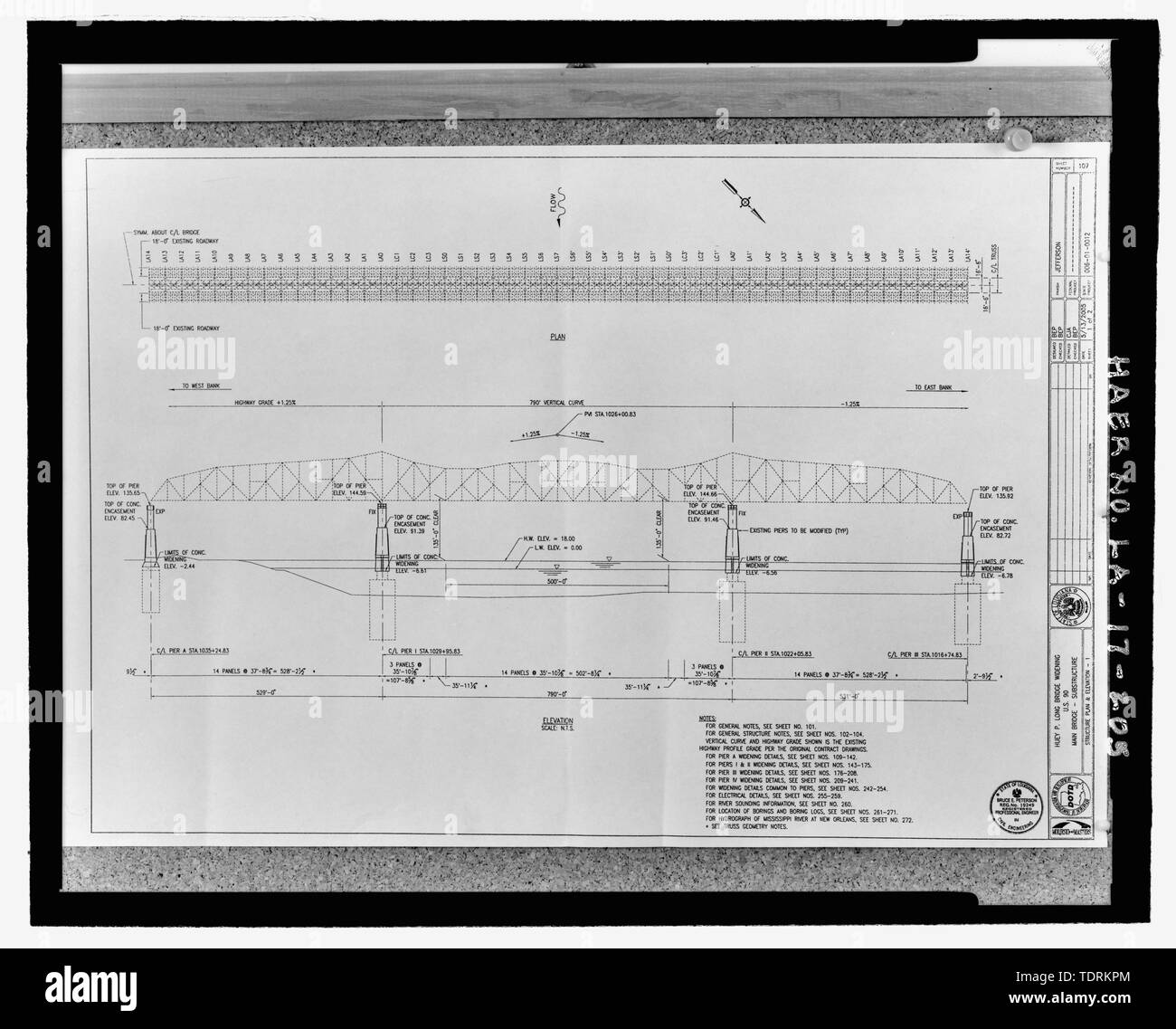 Main bridge plan and elevation hi-res stock photography and images - Alamy