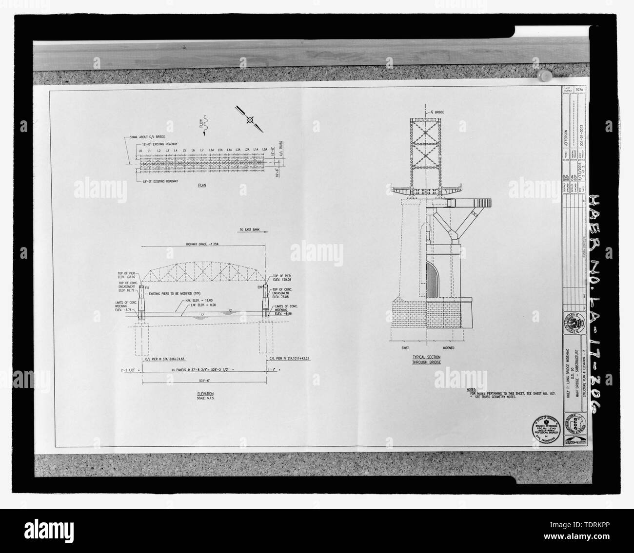 Photographic copy of drawing by Modjeski and Masters, Engineers of the ...