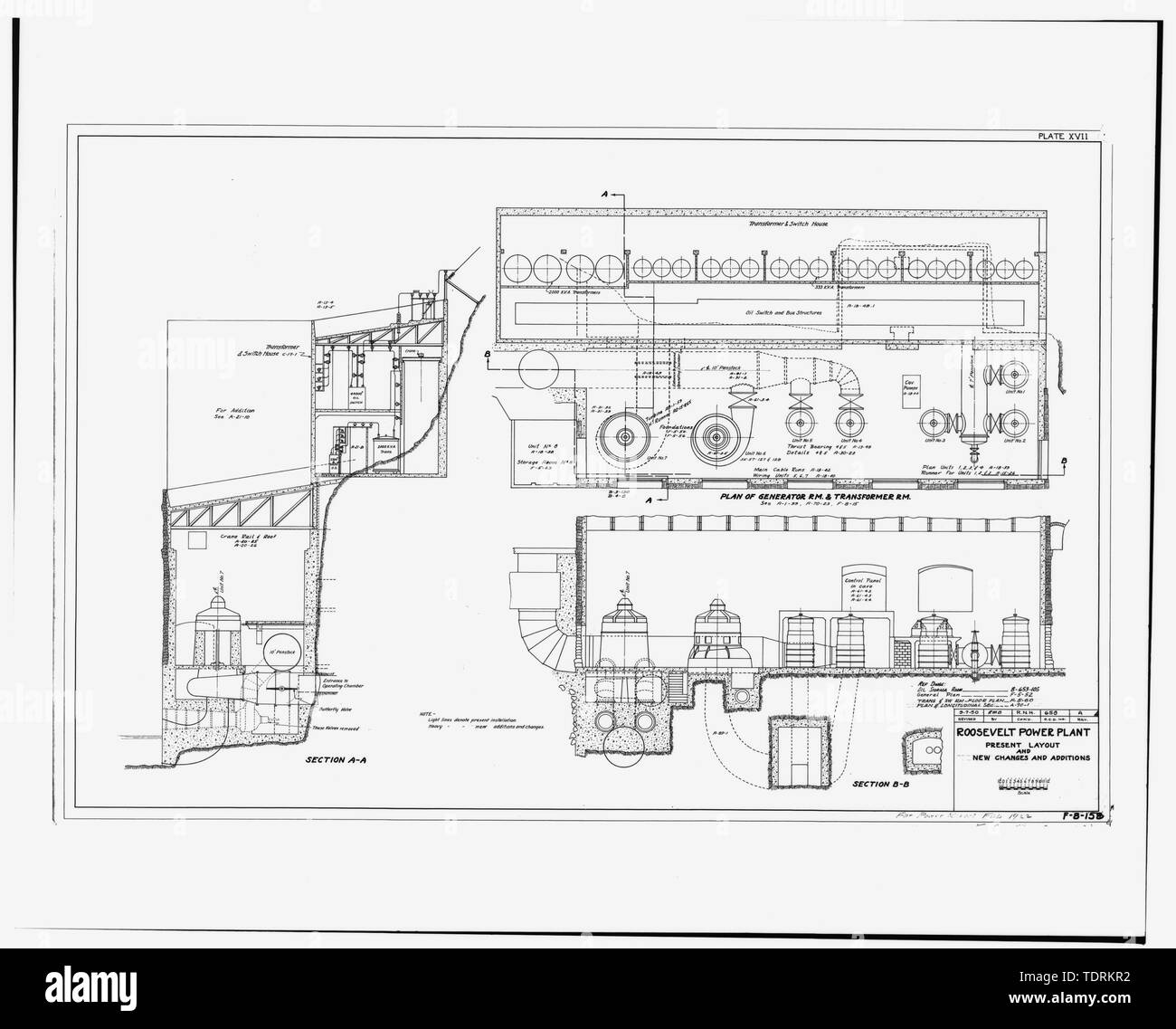 Photographic copy of drawing dated 2-1922, revised 9-7-50 (Source- Salt ...