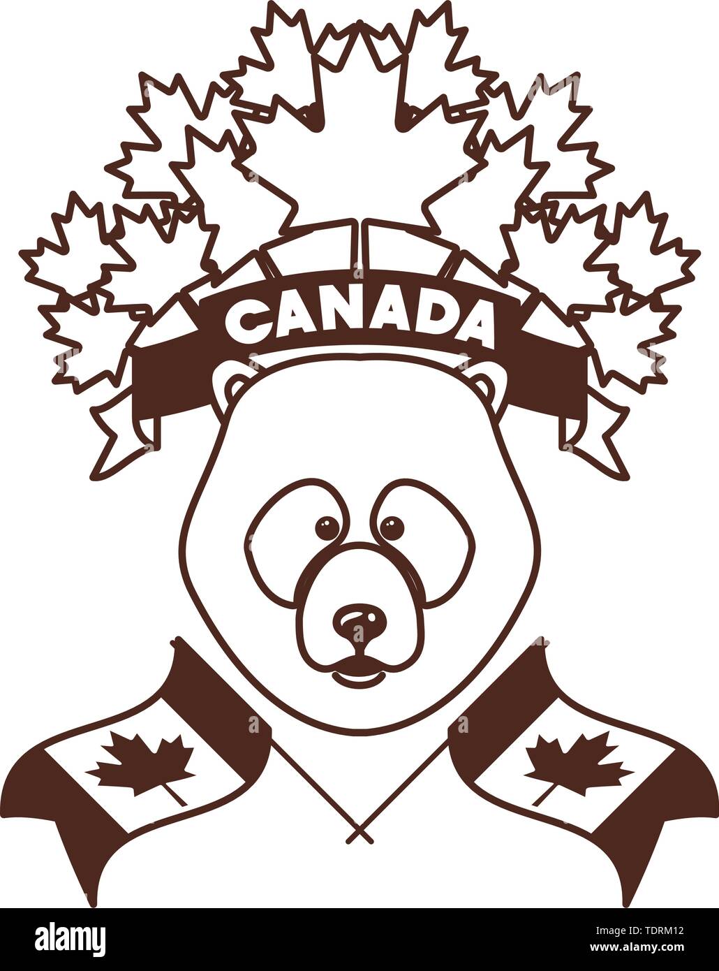Canada flag bear Stock Vector Images - Alamy