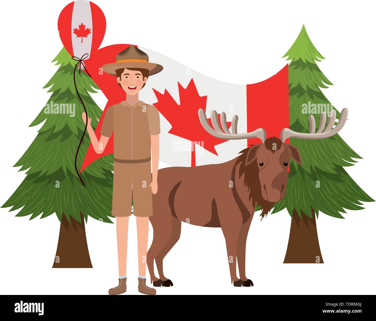 Moose forest animal of canada design Stock Vector Image & Art - Alamy