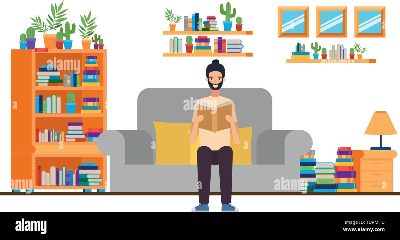 Young clever man student Stock Vector Images - Alamy