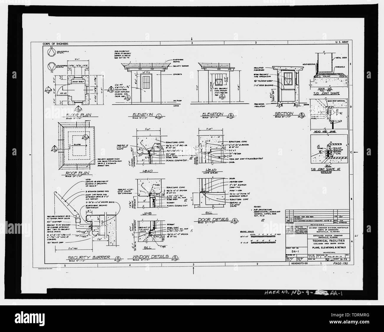 Photographic copy of original as-built drawing dated May 1971 (original ...