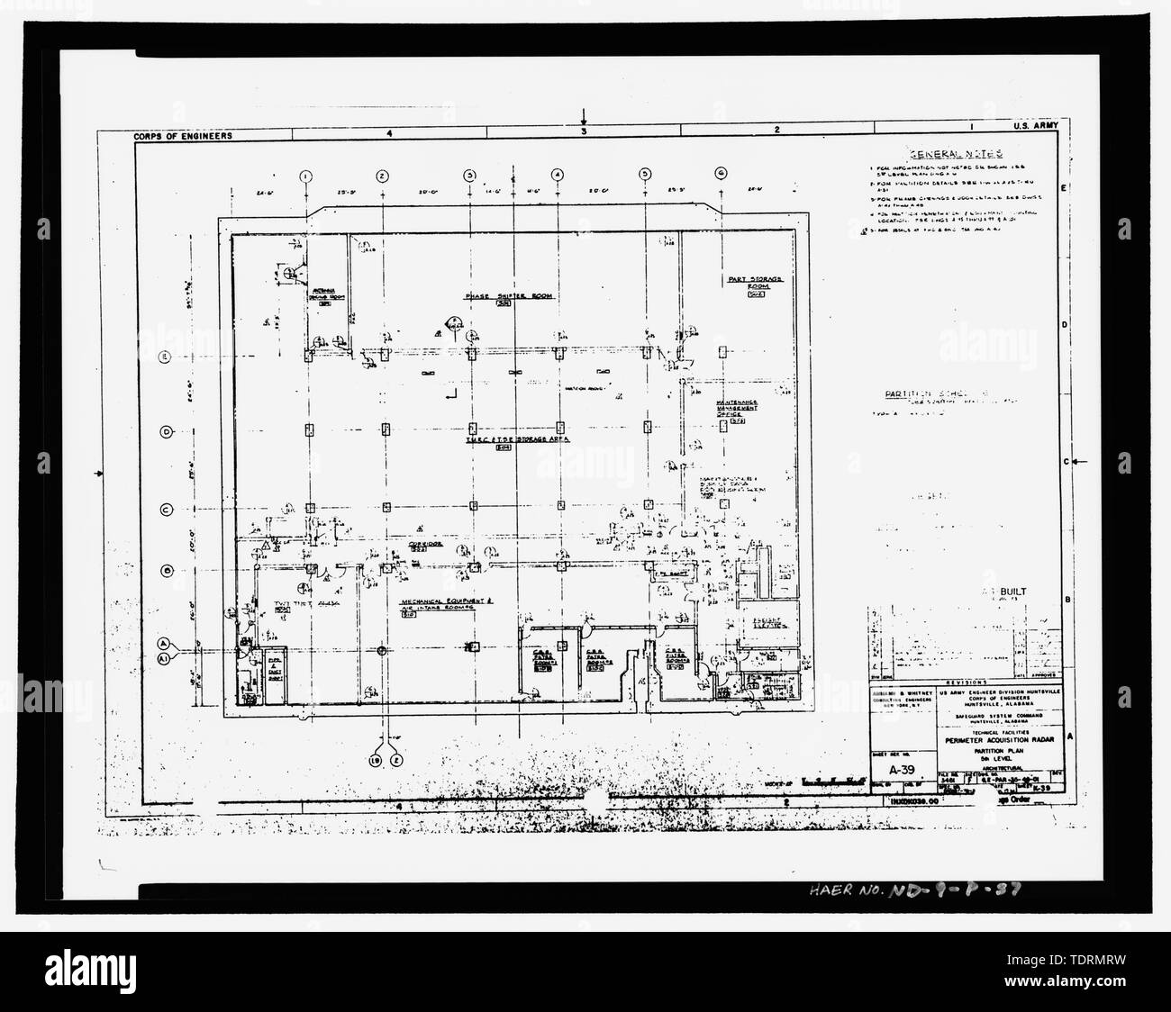 Photographic copy of original as-built drawing, dated 10 July 1973 ...