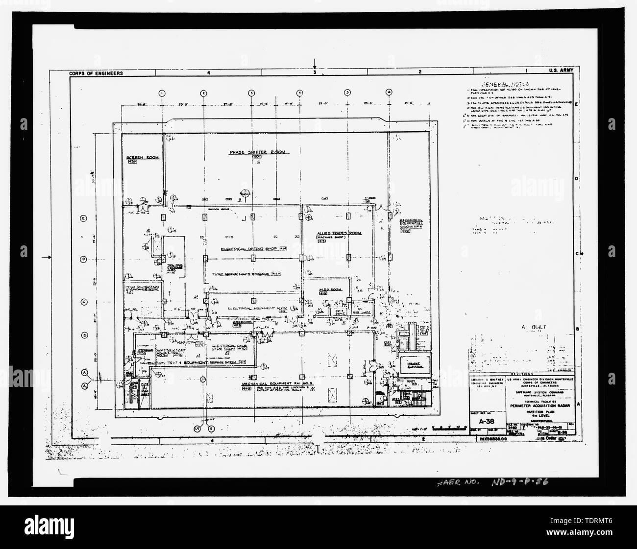 Photographic copy of original as-built drawing, dated 10 July 1973 ...