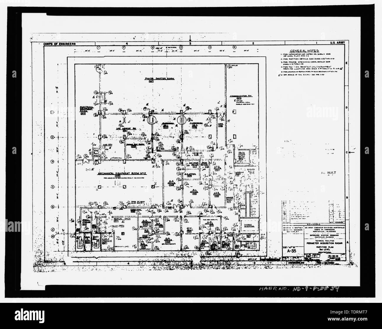 Photographic copy of original as-built drawing, dated 10 July 1973 ...