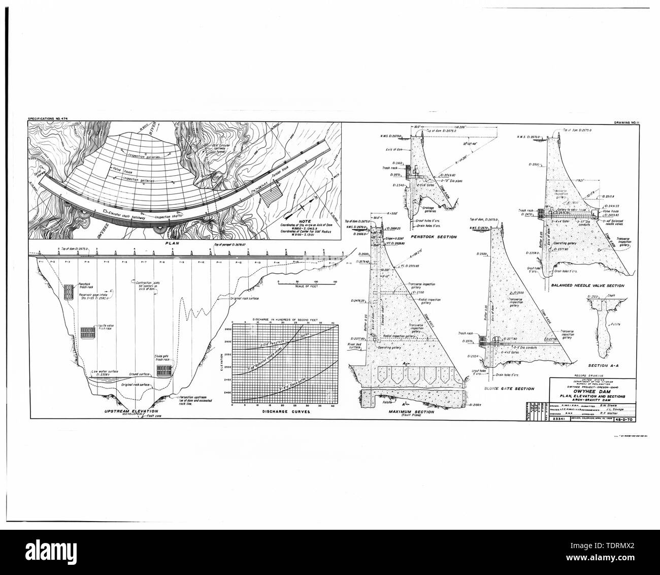 Photographic copy of original construction drawing dated April 10, 1928 ...