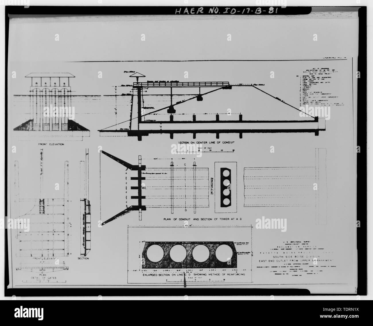 Photographic copy of original construction drawing dated October 1909 ...