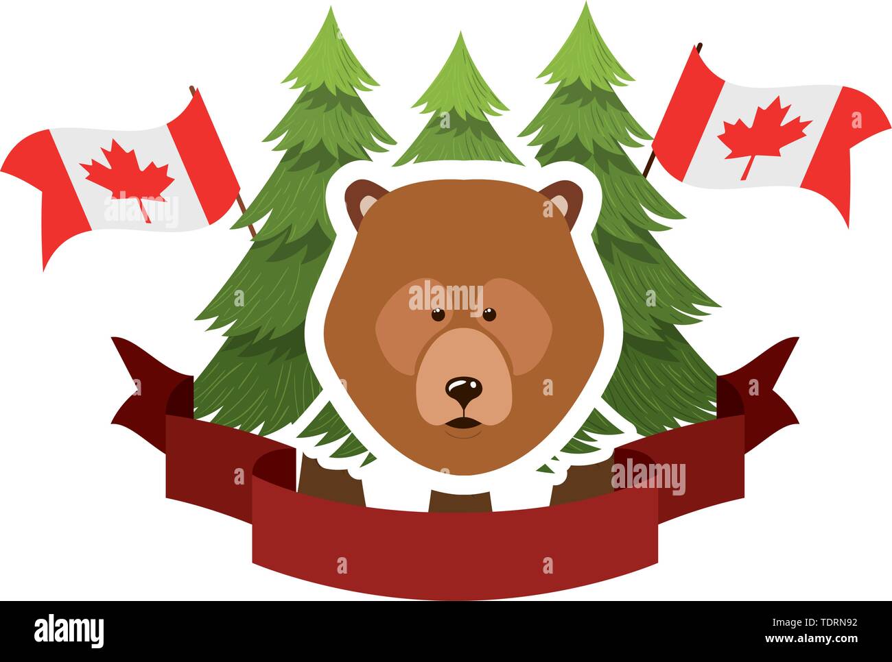 Bear forest animal of canada design Stock Vector Image & Art - Alamy