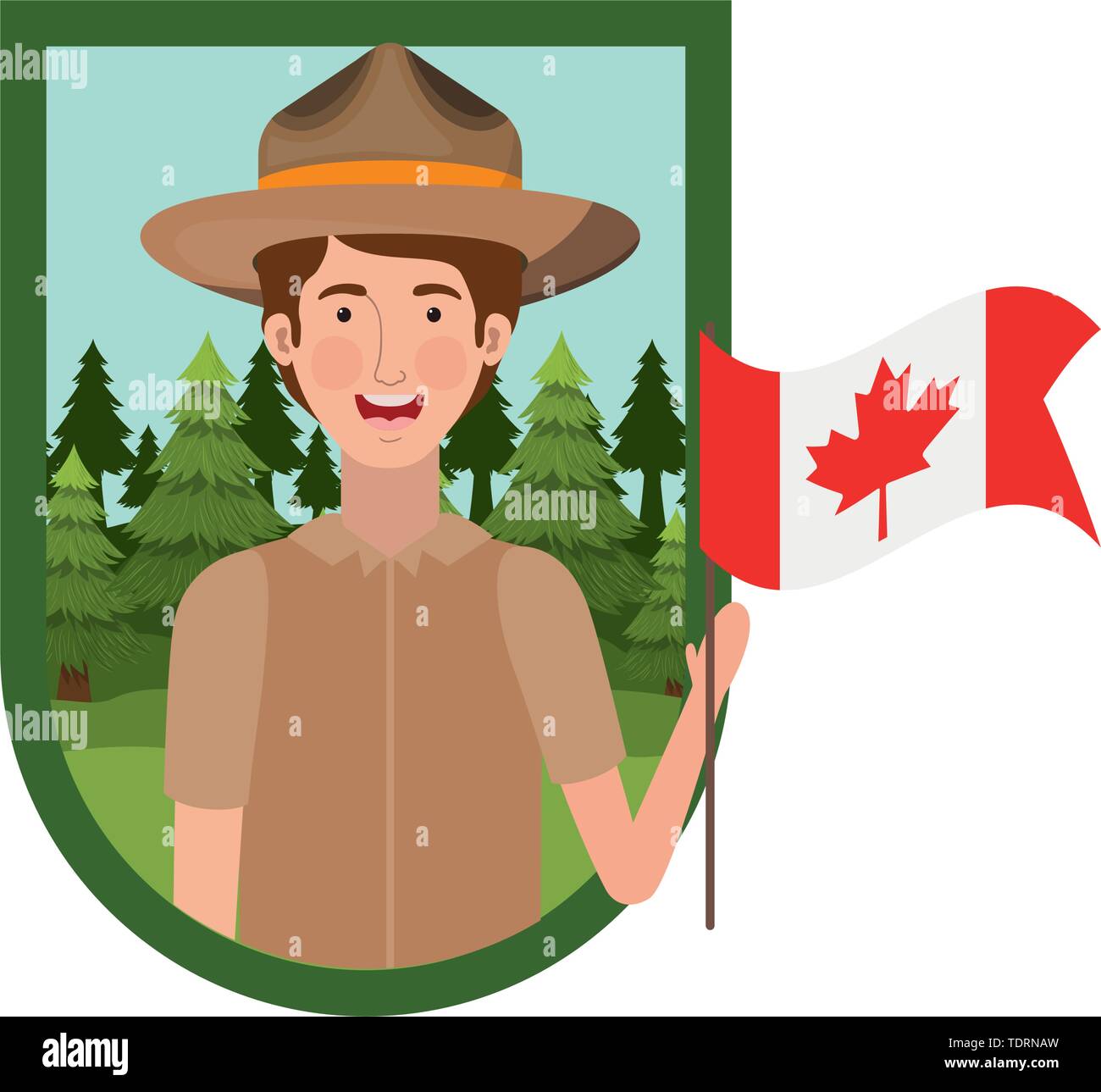 Forest ranger boy cartoon design Stock Vector Image & Art - Alamy