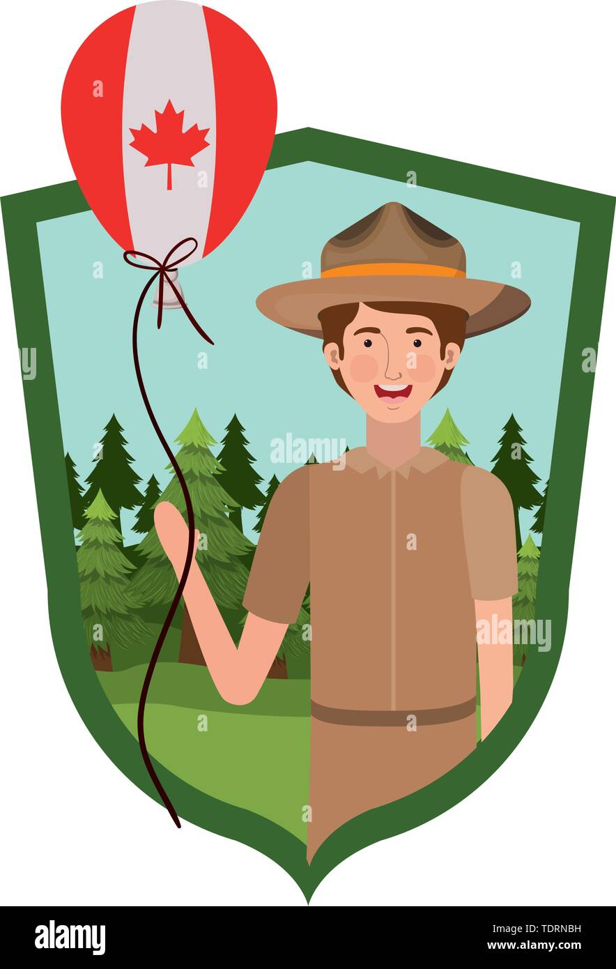 Forest ranger boy cartoon design Stock Vector Image & Art - Alamy