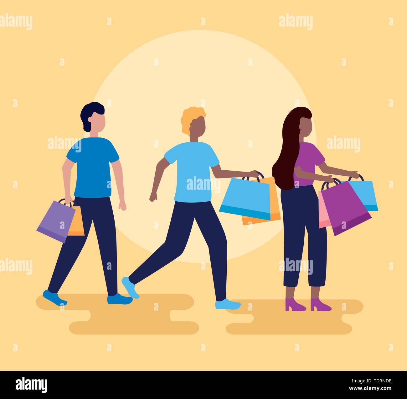 People sitting shopping mall Stock Vector Images - Alamy