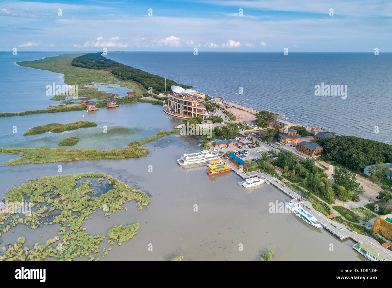 Autumn scenery of Xingkai Lake, China-Russia border lake Stock Photo ...