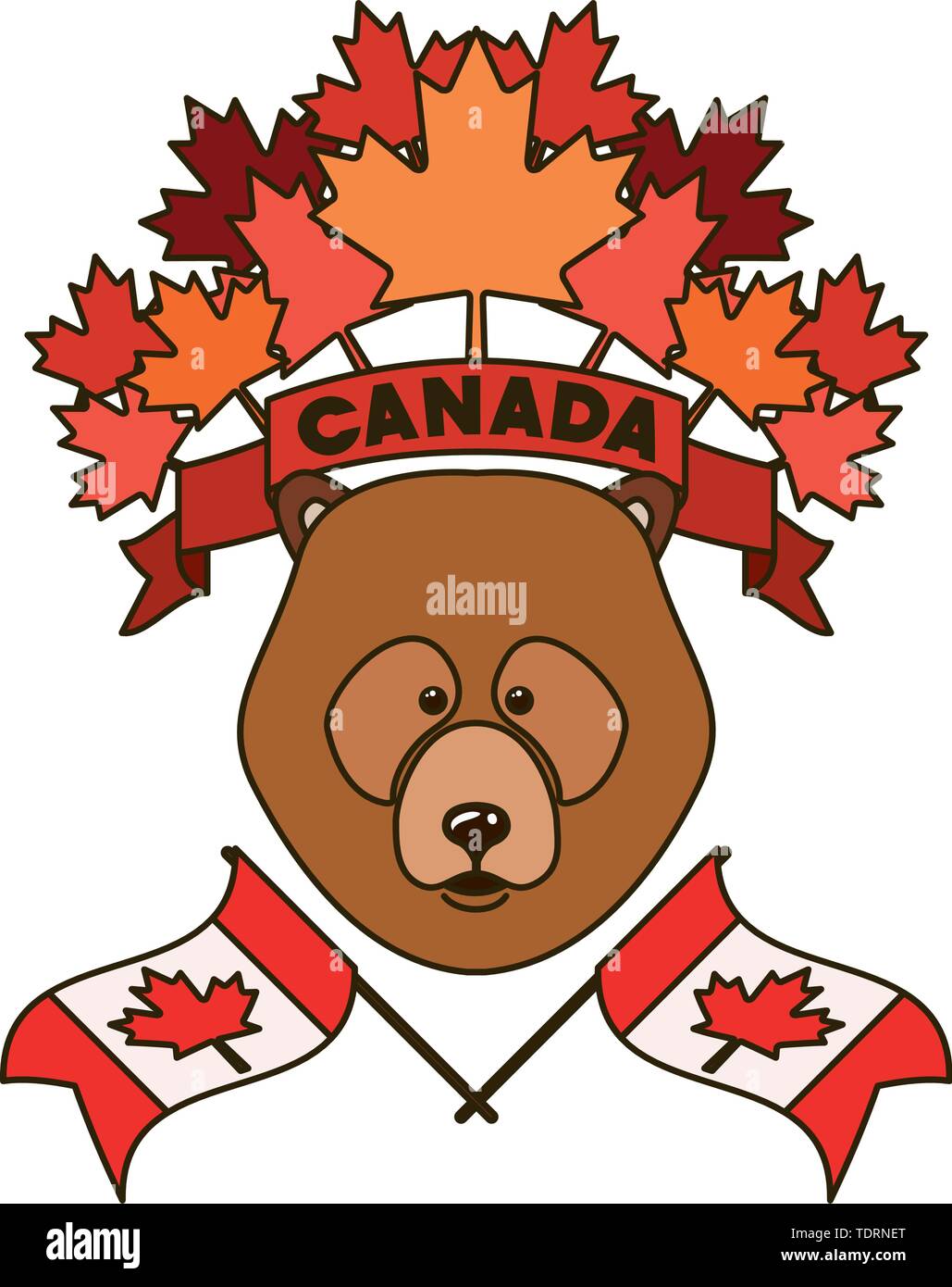 Bear forest animal of canada design Stock Vector Image & Art - Alamy
