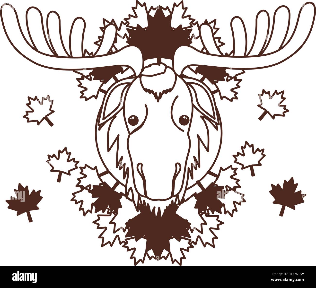 Moose forest animal of canada design Stock Vector Image & Art - Alamy