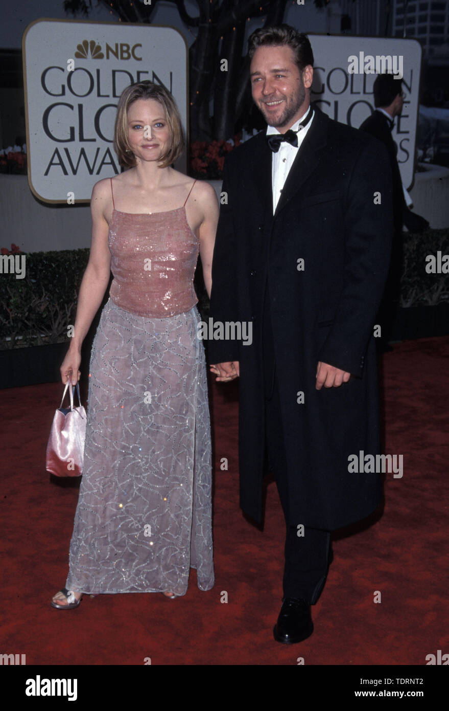 Jan 23, 2000; Los Angeles, CA, USA; Actors JODI FOSTER and RUSSELL ...