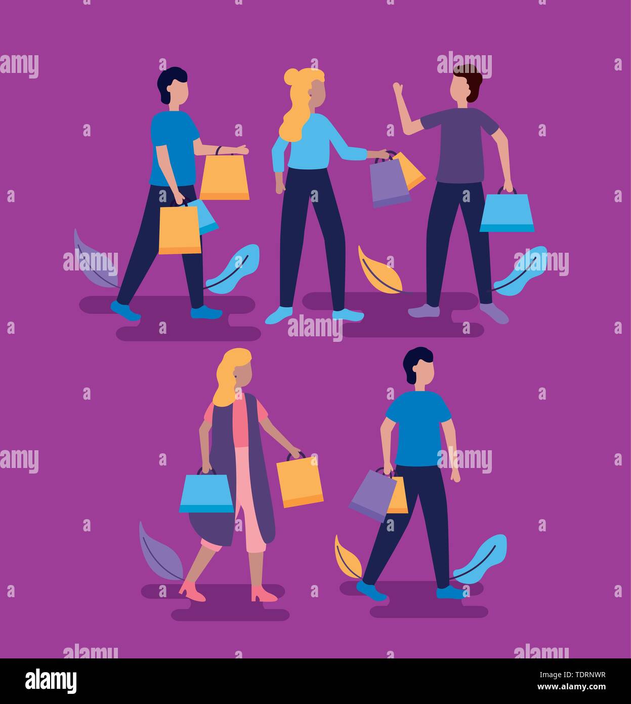 People sitting shopping mall Stock Vector Images - Alamy