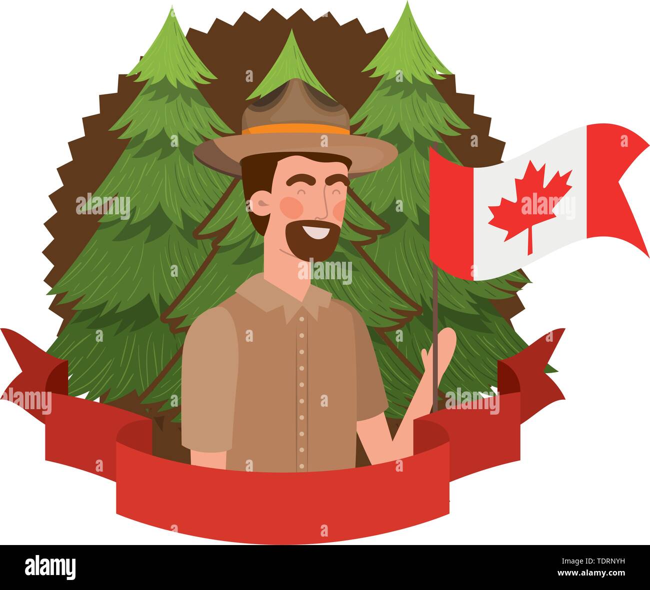 Forest ranger man cartoon design Stock Vector Image & Art - Alamy