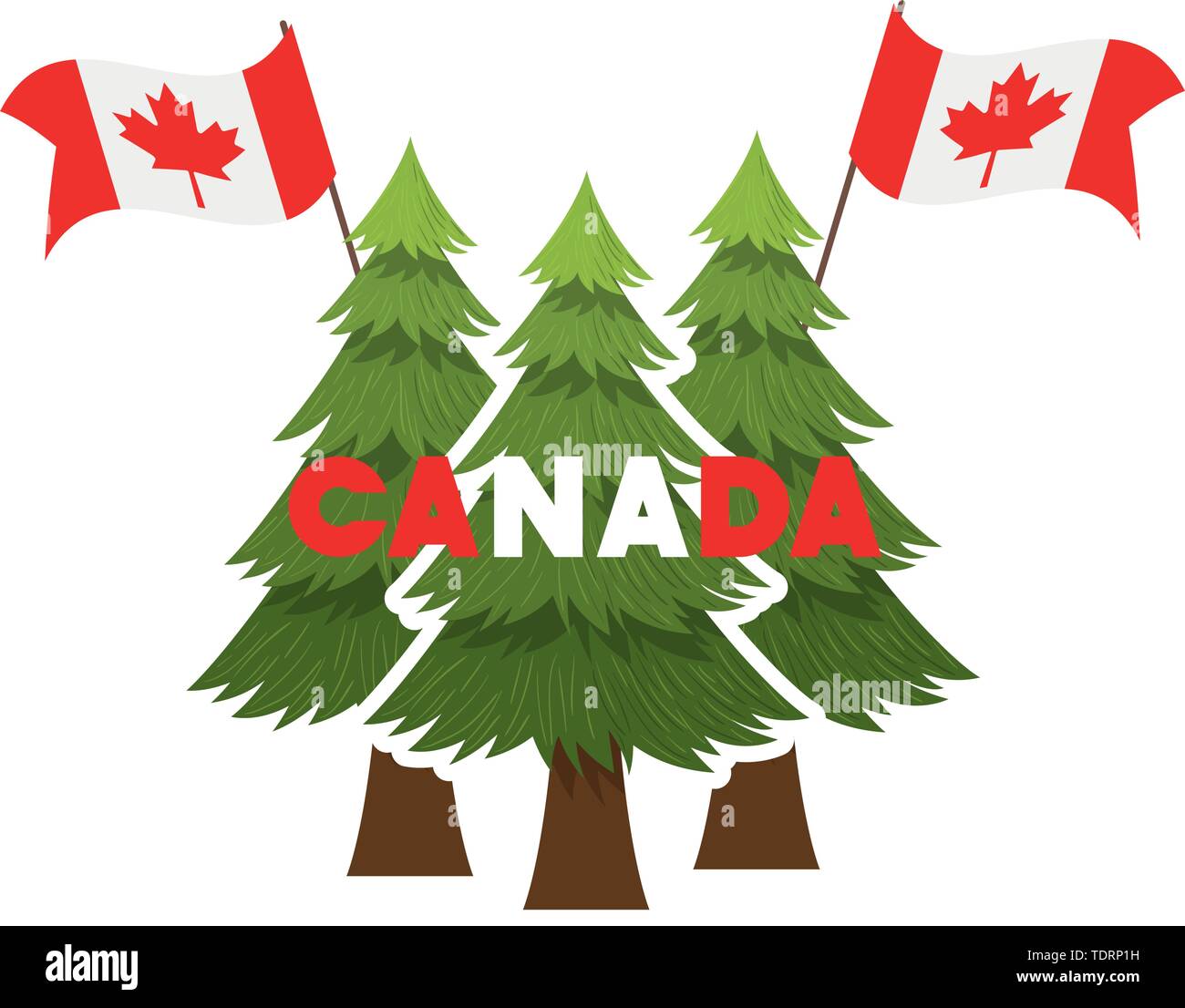 Pine tree flag Stock Vector Images - Alamy