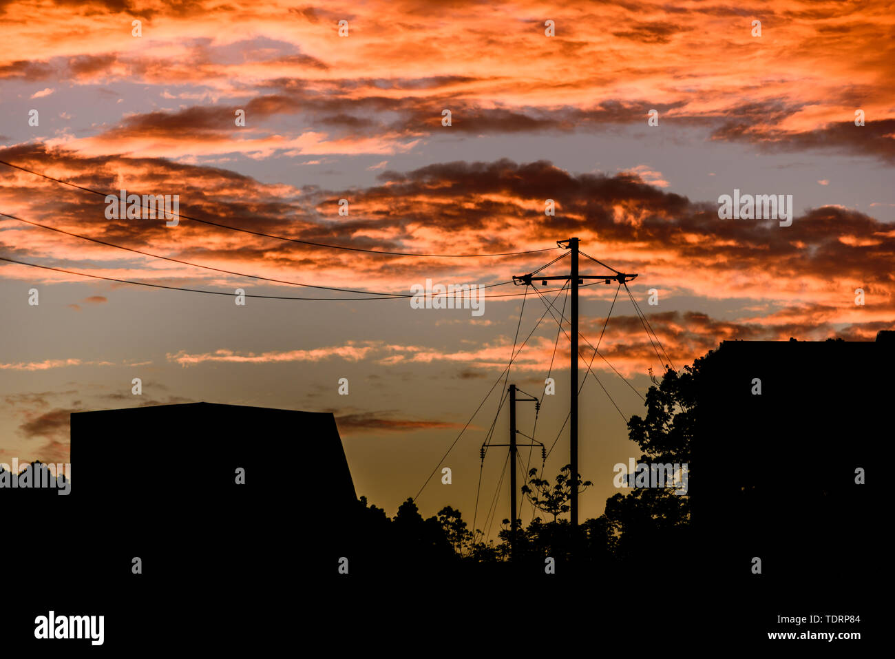 Sunset, twilight night Stock Photo - Alamy
