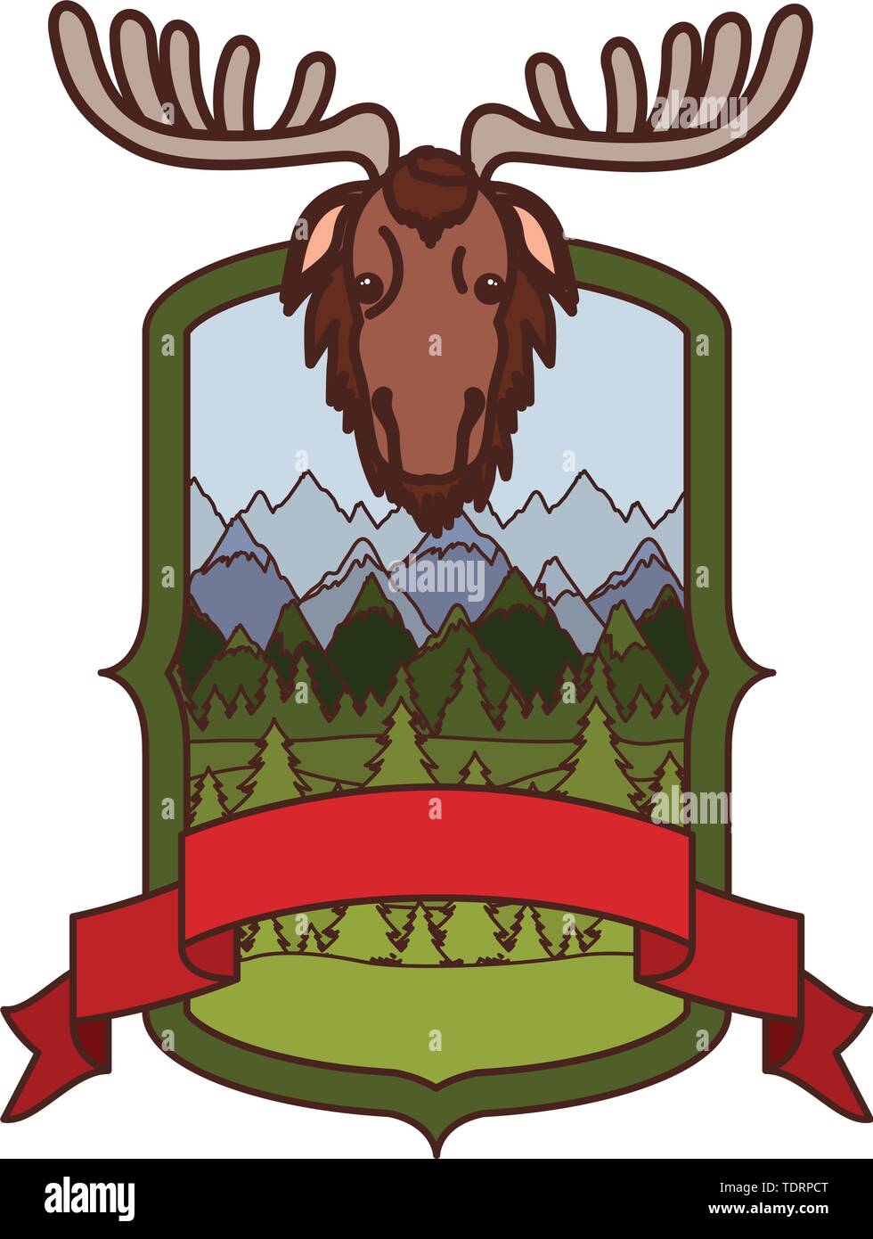 Moose forest animal of canada design Stock Vector Image & Art - Alamy