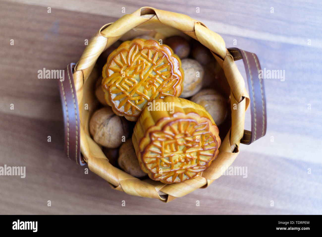 Mid-Autumn Festival moon cakes with nuts Stock Photo - Alamy
