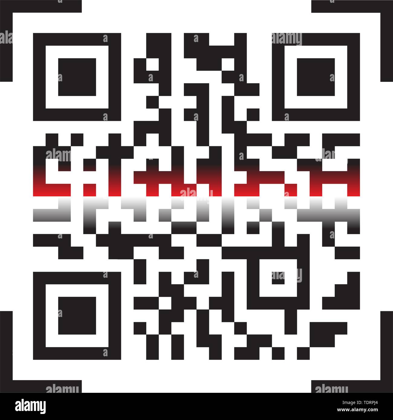 Quick Response Code With Laser Beams Digital Data Sign For Scanners ...