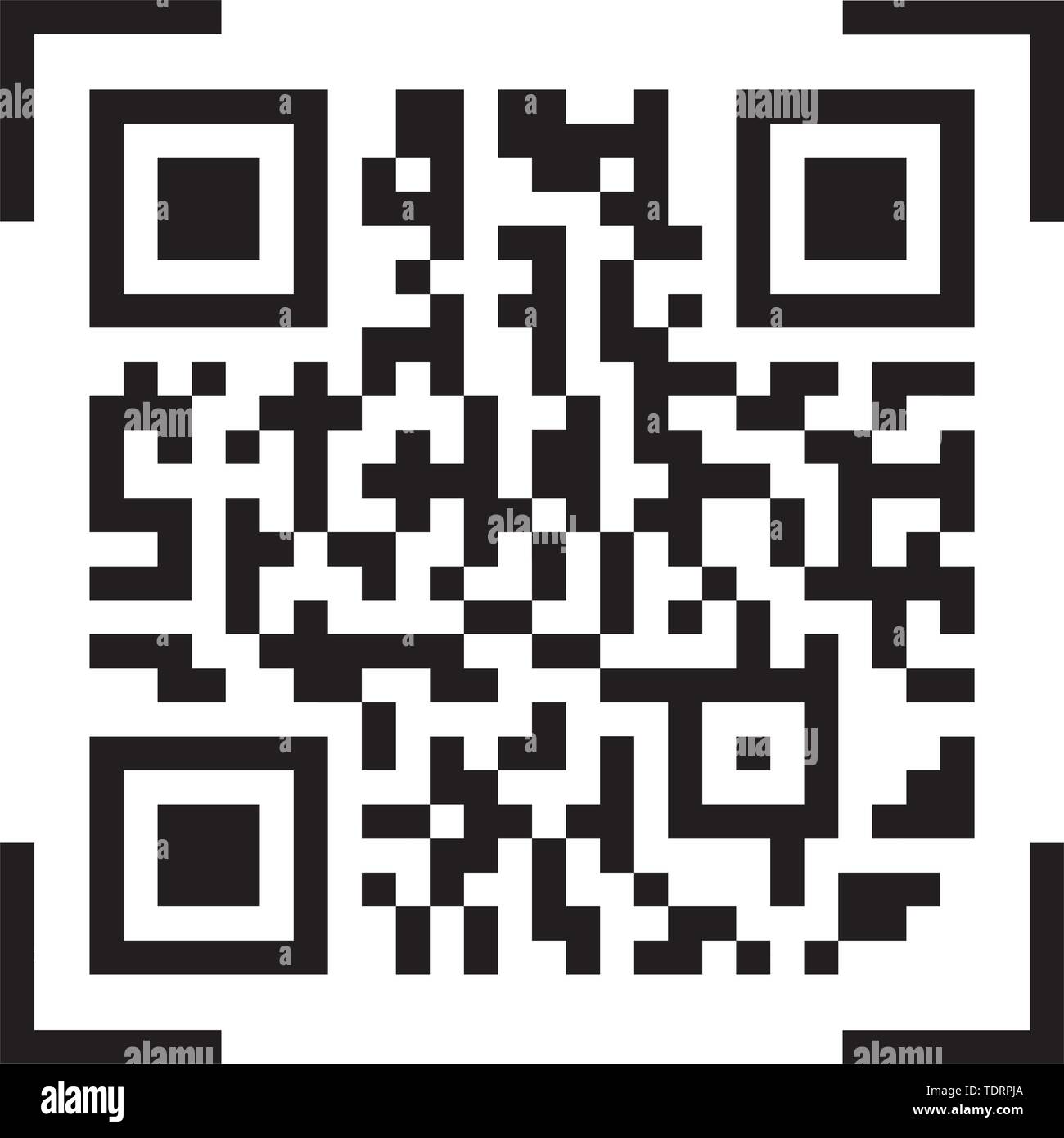 Quick Response Code Digital Data Sign For Scanners Vector Illustration ...