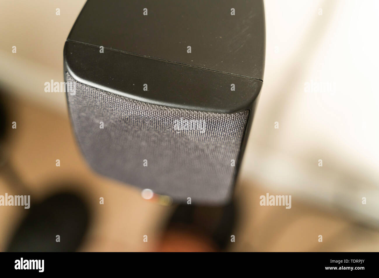 Audio speaker on stand for playing loud music Stock Photo - Alamy