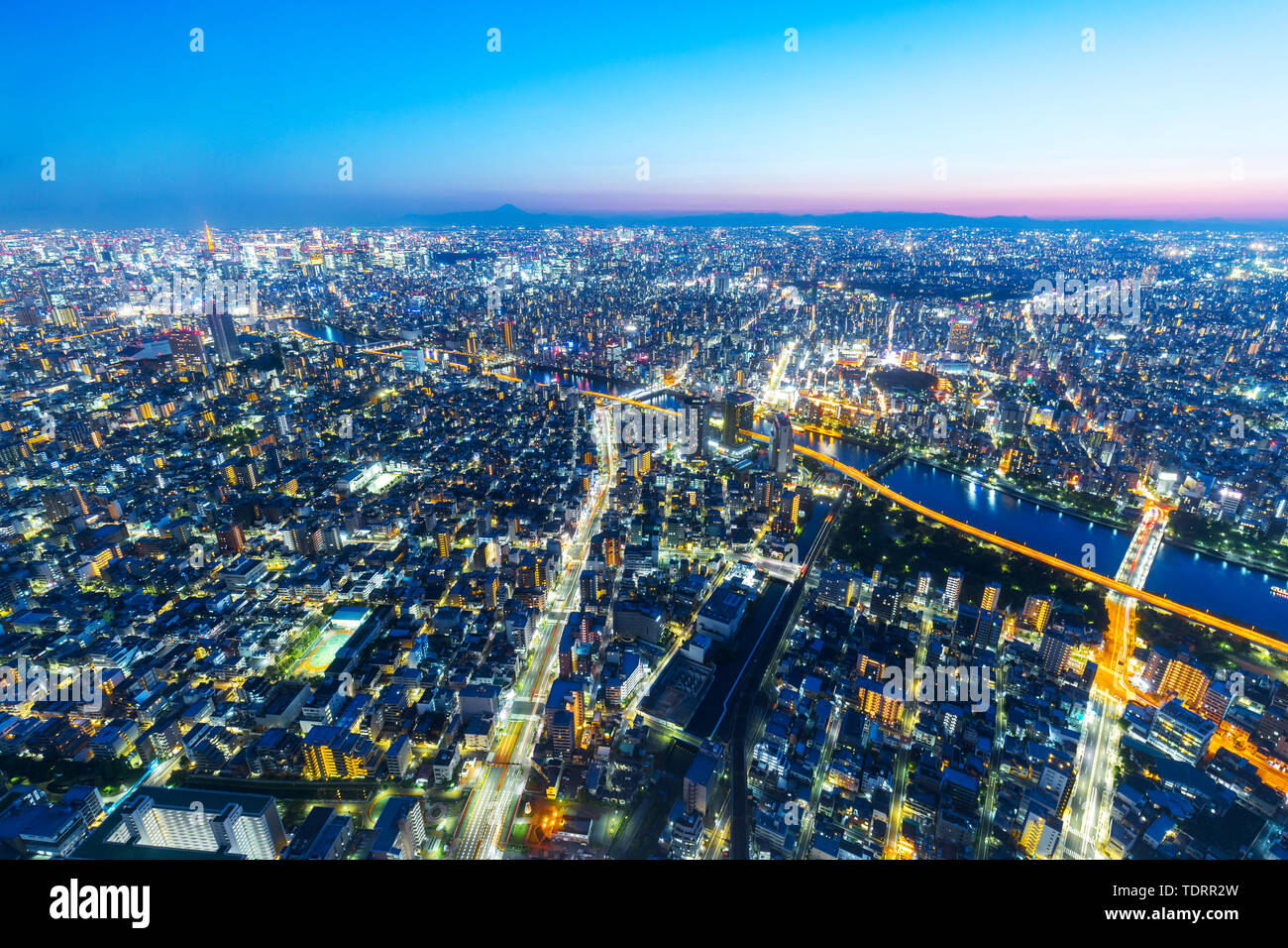 Top view of modern city Stock Photo - Alamy