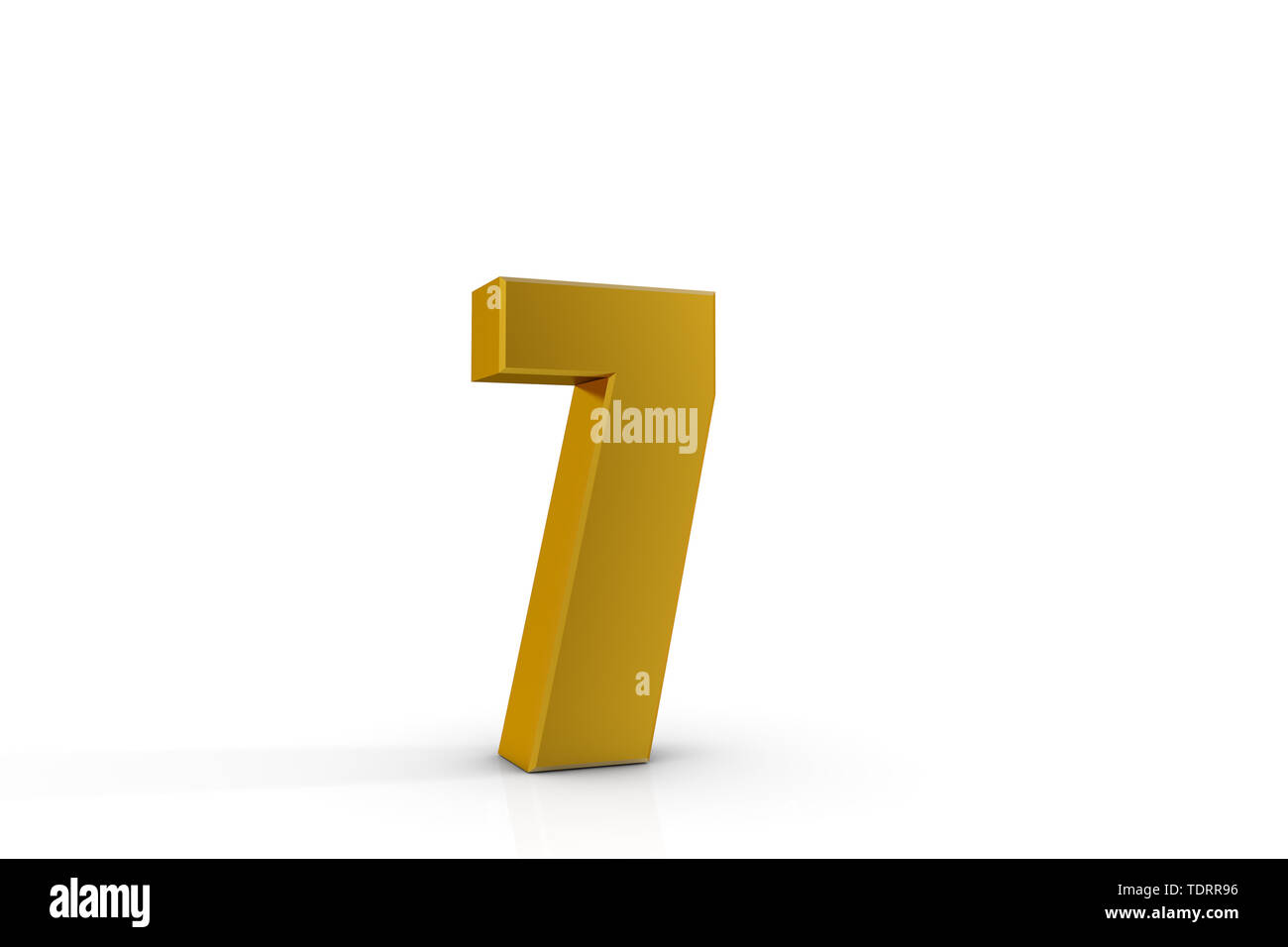 3d illustration number 7 Stock Photo - Alamy