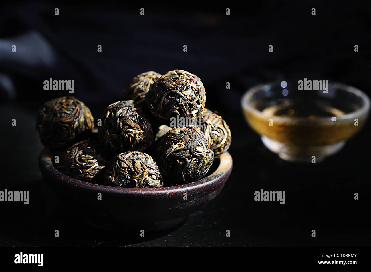 Pu'er Tuo tea green tangerine tea Stock Photo - Alamy