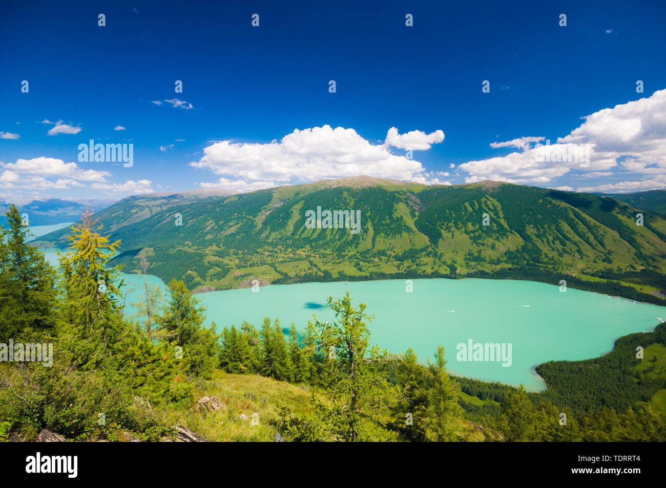 Natural Scenery of Kanas Lake in Altai, Xinjiang Stock Photo - Alamy