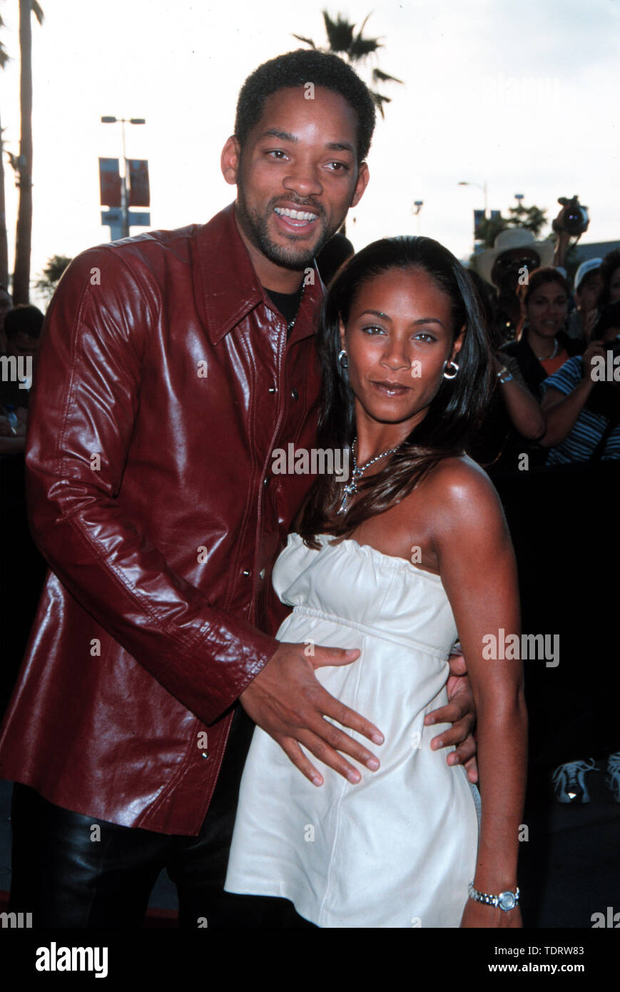 Jun 17, 2000; Los Angeles, CA, USA; Actor WILL SMITH with his wife JADA ...