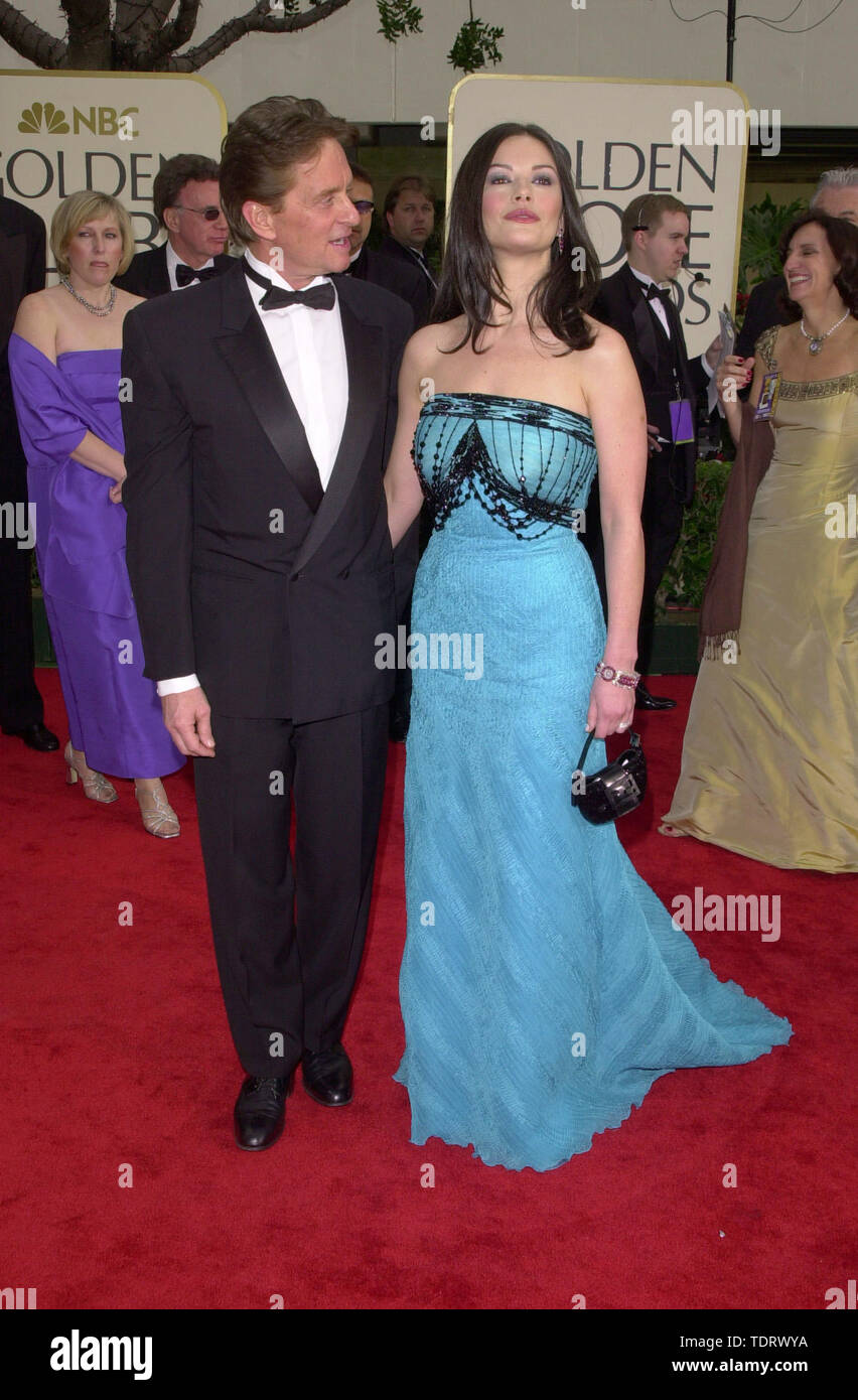 Couple michael douglas catherine zeta hi-res stock photography and ...
