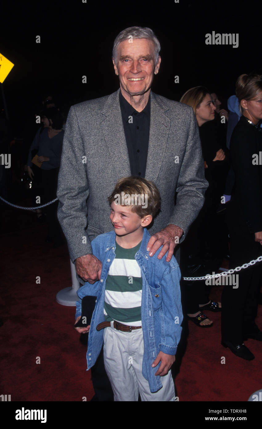 Actor/director CHARLTON HESTON & grandson @ the 'Lion King II: Simba's ...